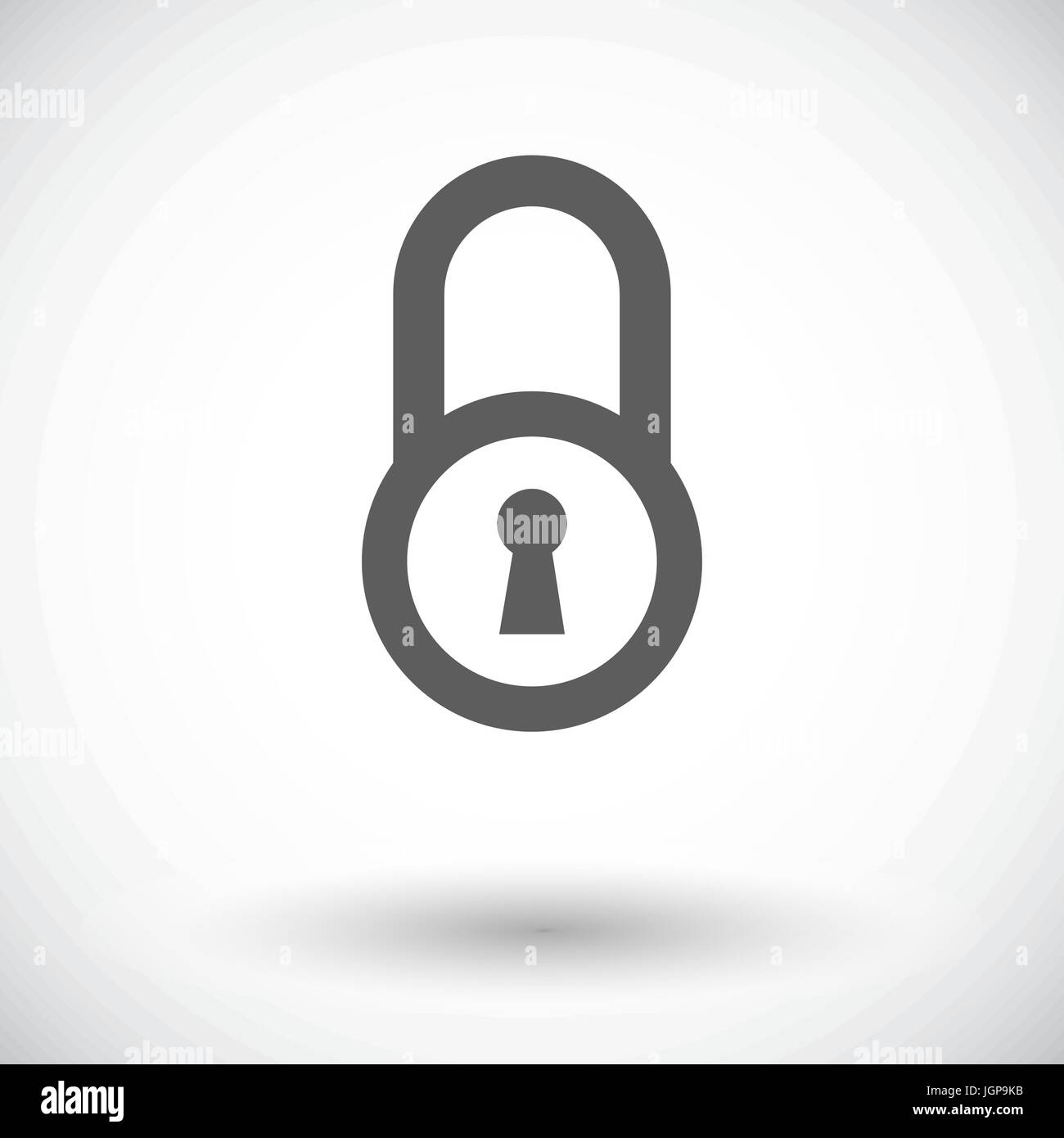 Lock. Single flat icon on white background. Vector illustration Stock ...