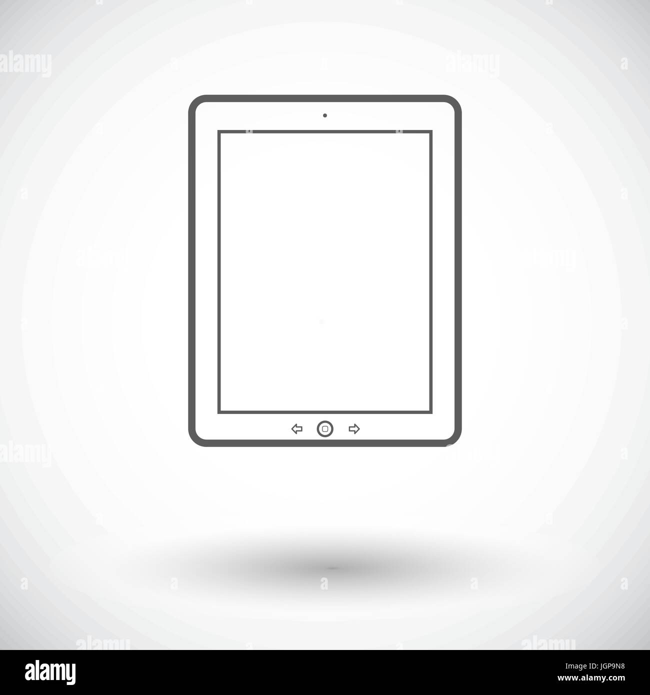 Tablet PC. Single flat icon on white background. Vector illustration ...