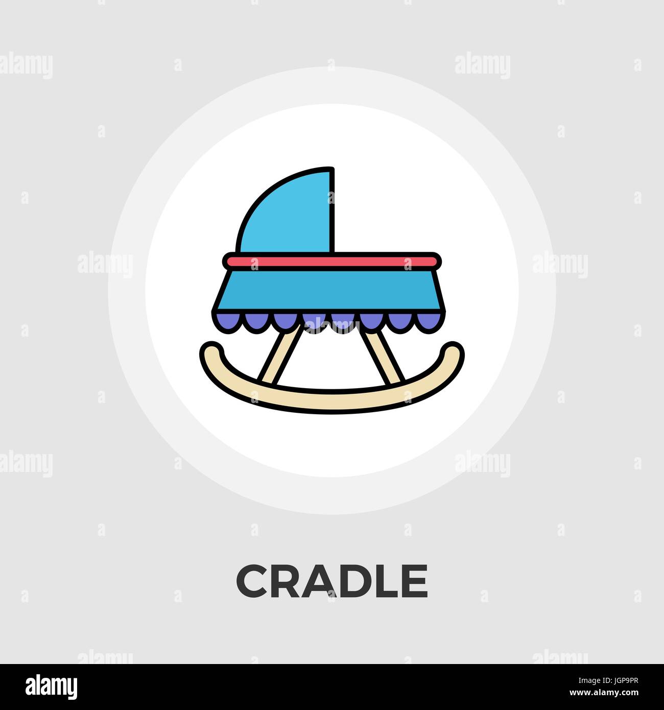 Cradle icon vector. Flat icon isolated on the white background ...