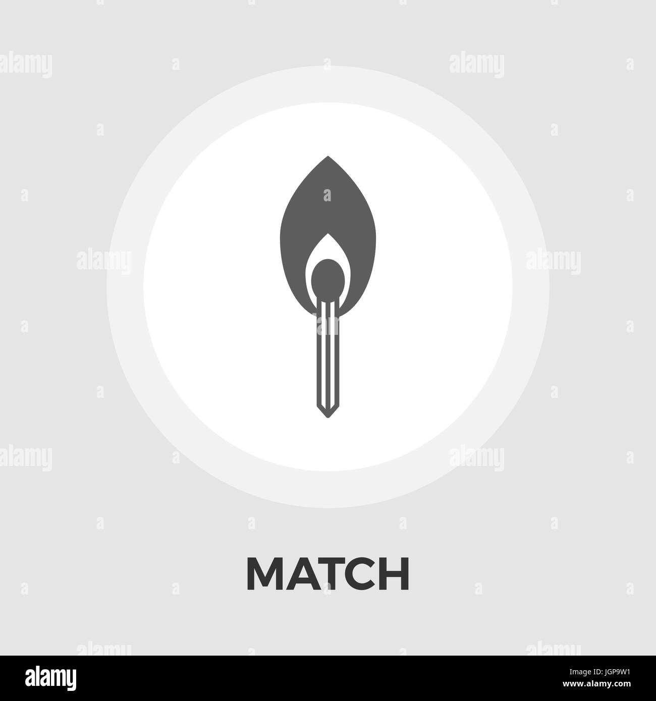 Match icon vector. Flat icon isolated on the white background. Editable ...