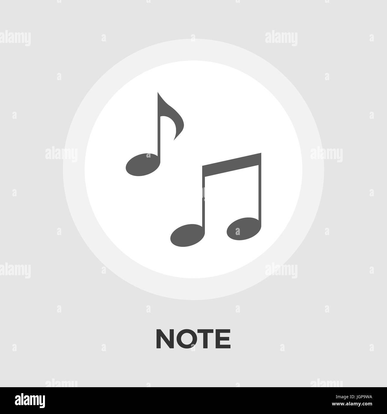Musical notes on flat Black and White Stock Photos & Images - Alamy