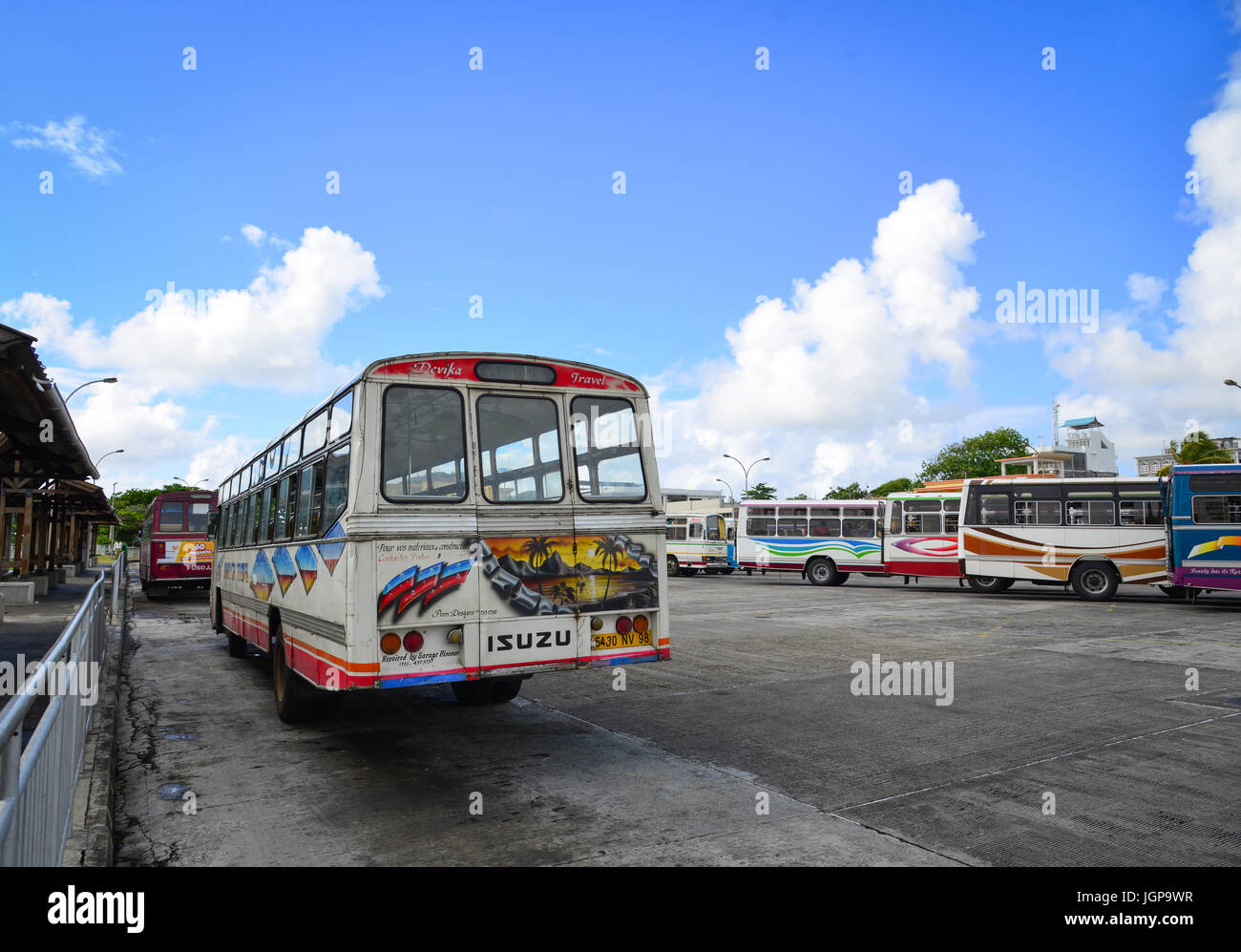Mauritius public transport local bus hi-res stock photography and ...