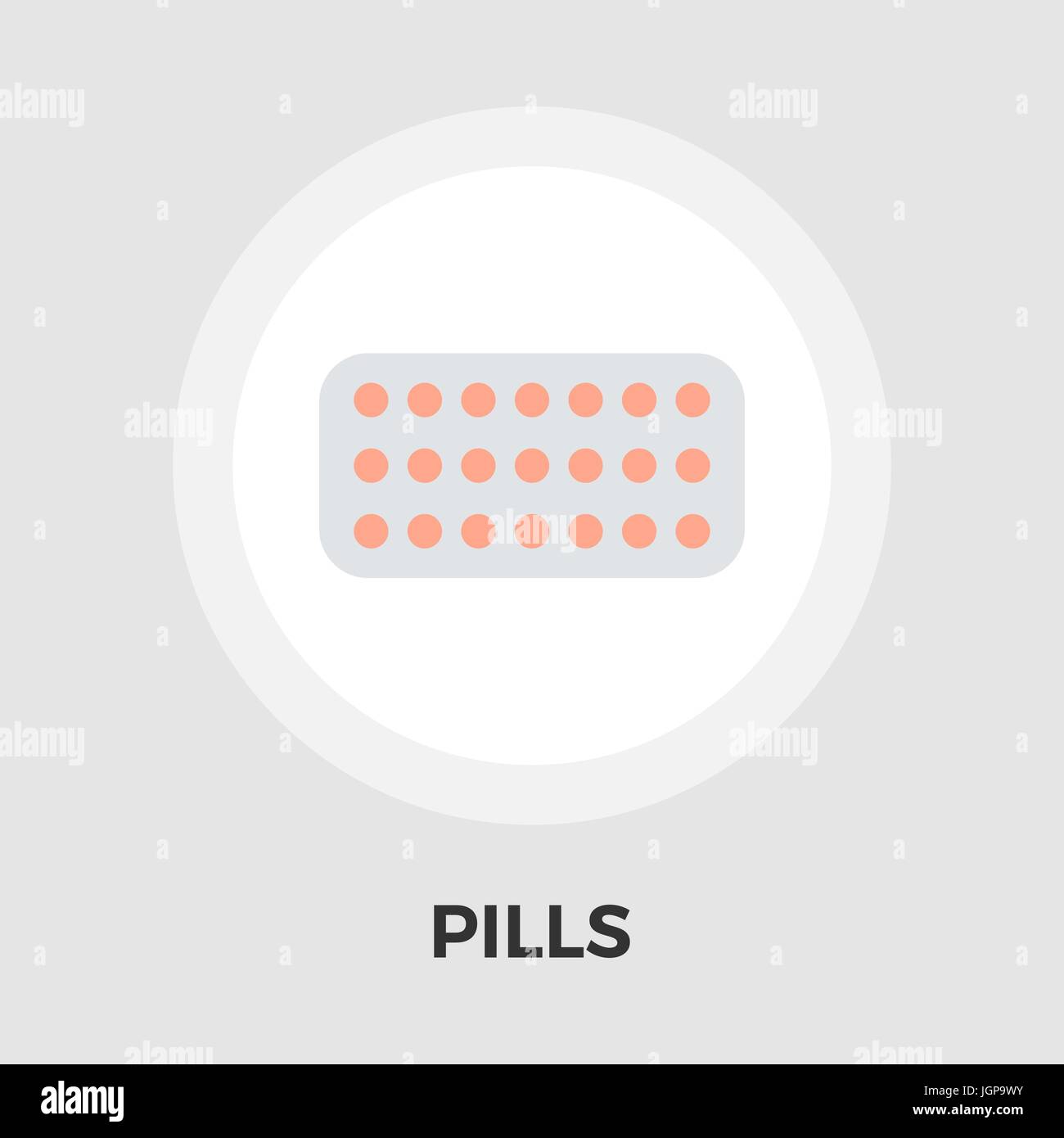 Contraceptive pills icon vector. Flat icon isolated on the white ...