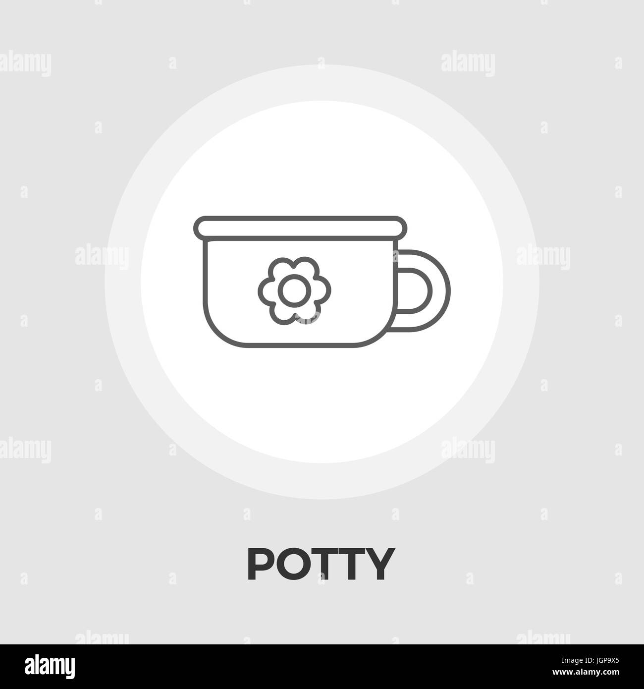 Potty icon vector. Flat icon isolated on the white background. Editable ...