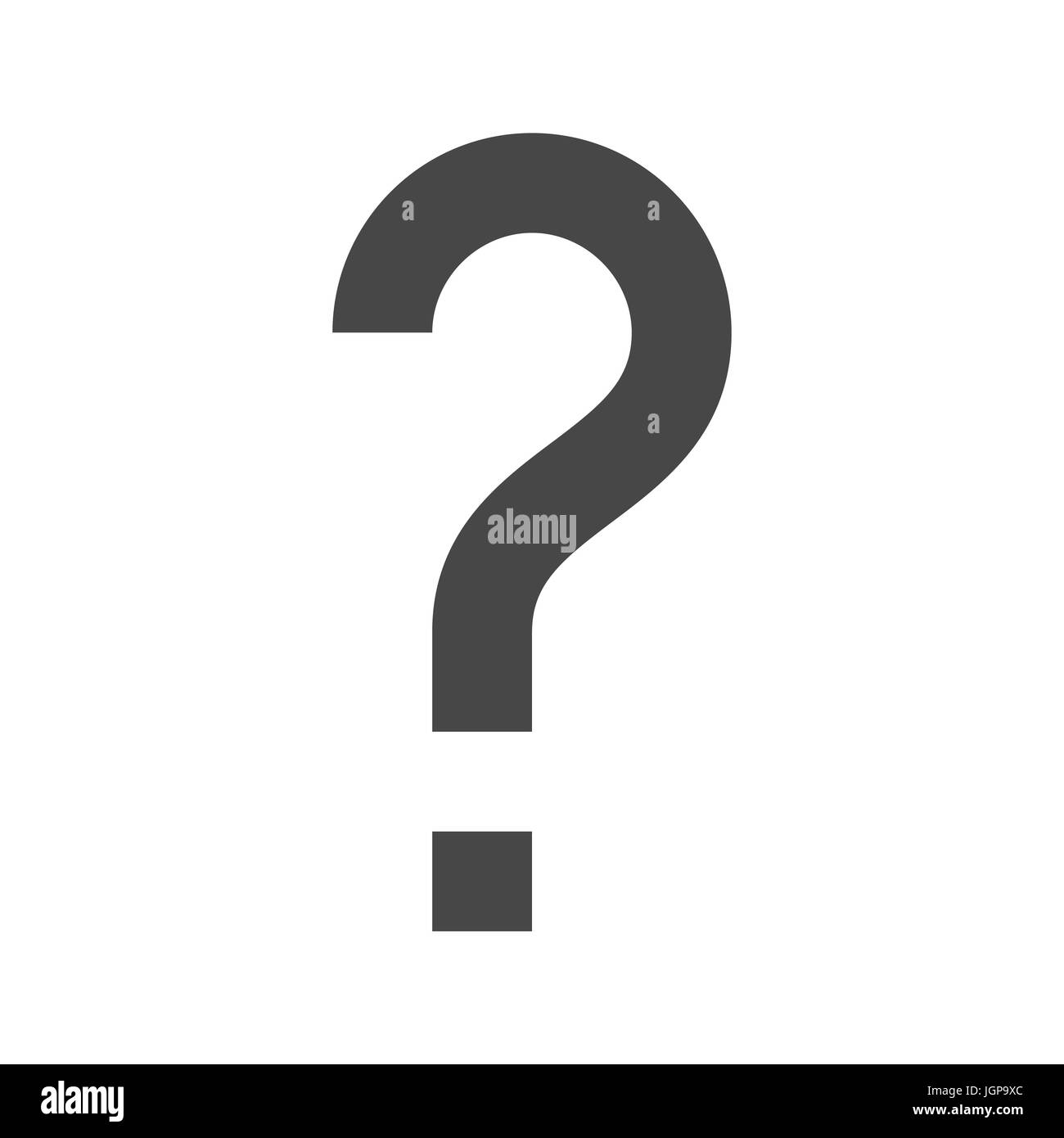 Question Mark Thin Line Vector Icon. Flat icon isolated on the white ...