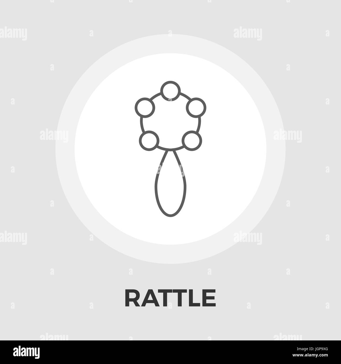 Rattle Icon Vector. Flat icon isolated on the white background ...
