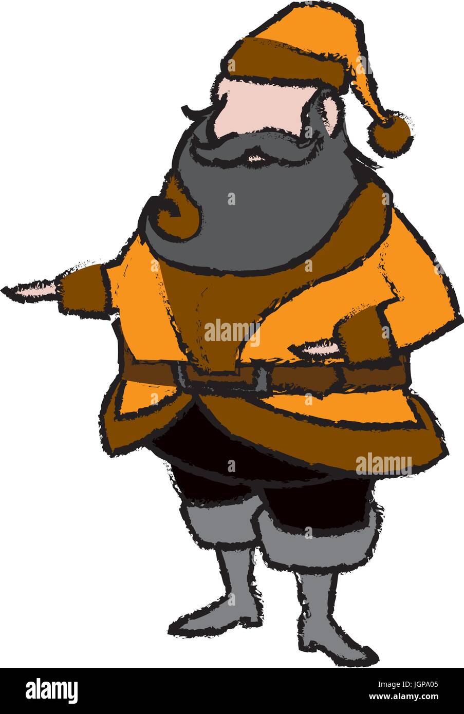 santa claus christmas wearing clothes traditional vector illustration ...