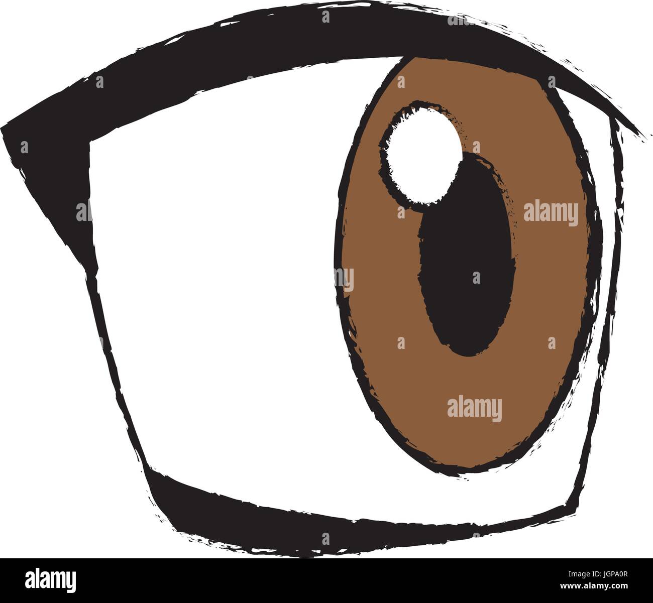 comic eye looking expression vision vector illustration Stock Vector ...