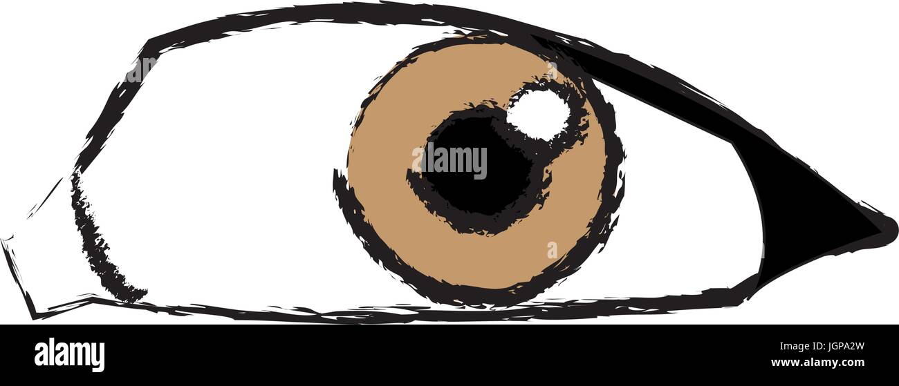 comic eye look optical style vector illustration Stock Vector Image ...
