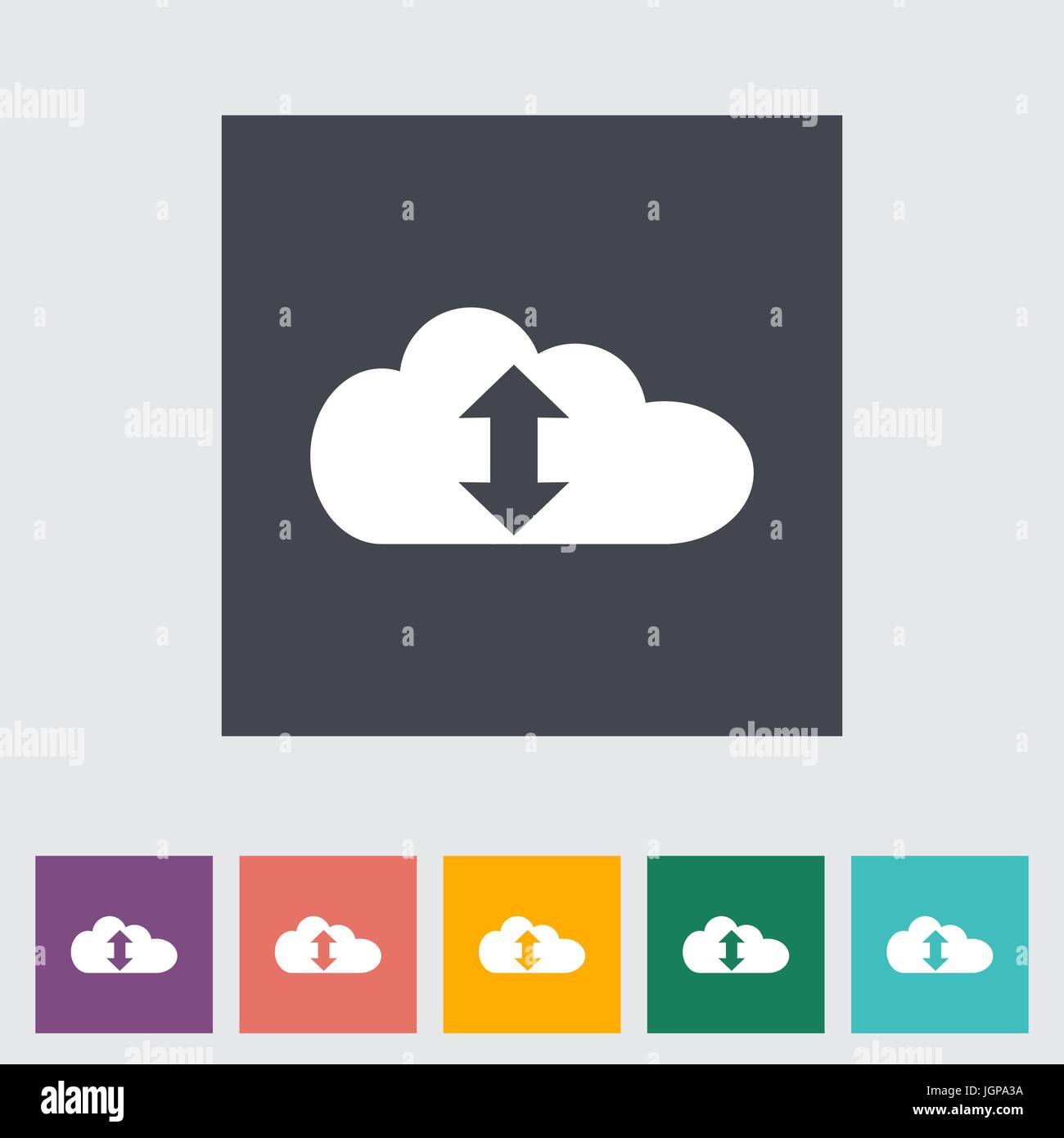 Cloud computing internet button icon Stock Vector Images - Alamy