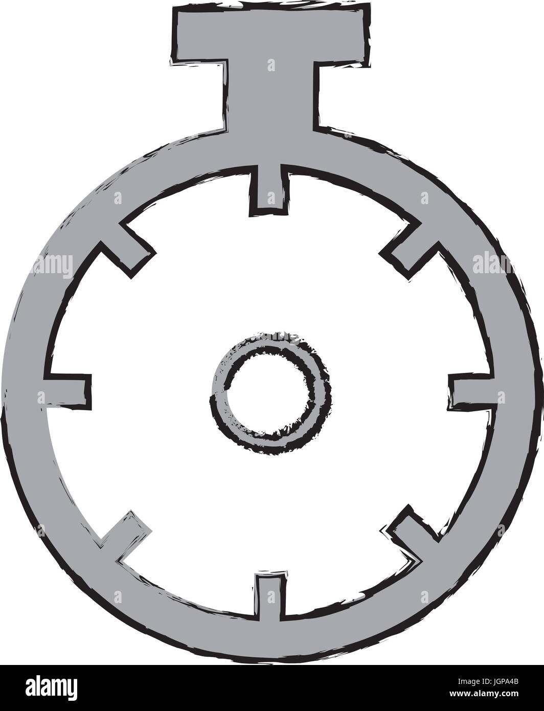 sportwatch time timer chronometer display vector illustration Stock ...