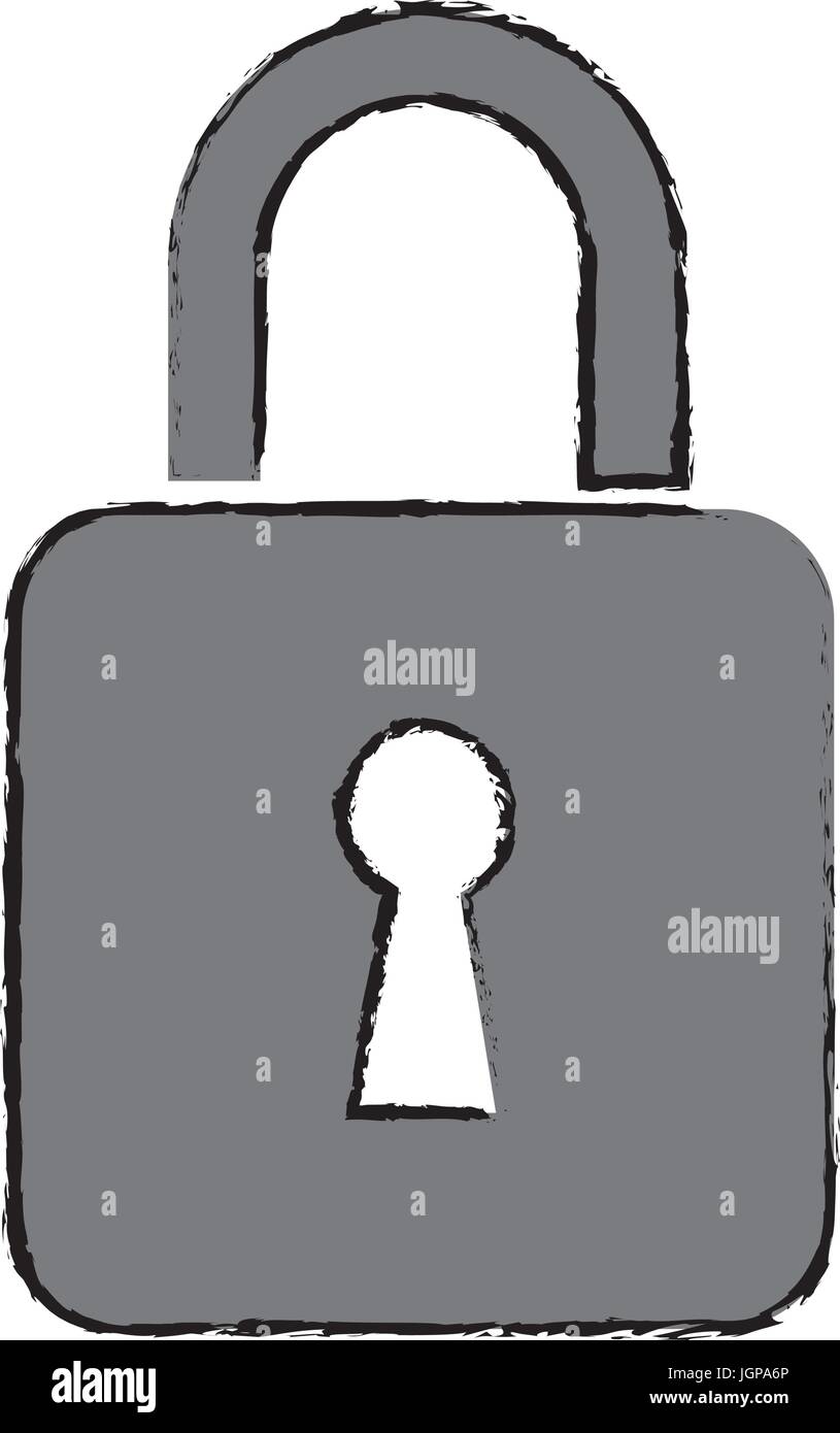 security protection information lock technology vector illustration ...