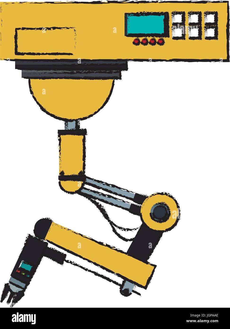 robotic arms robot industrial technology and factory symbol vector ...