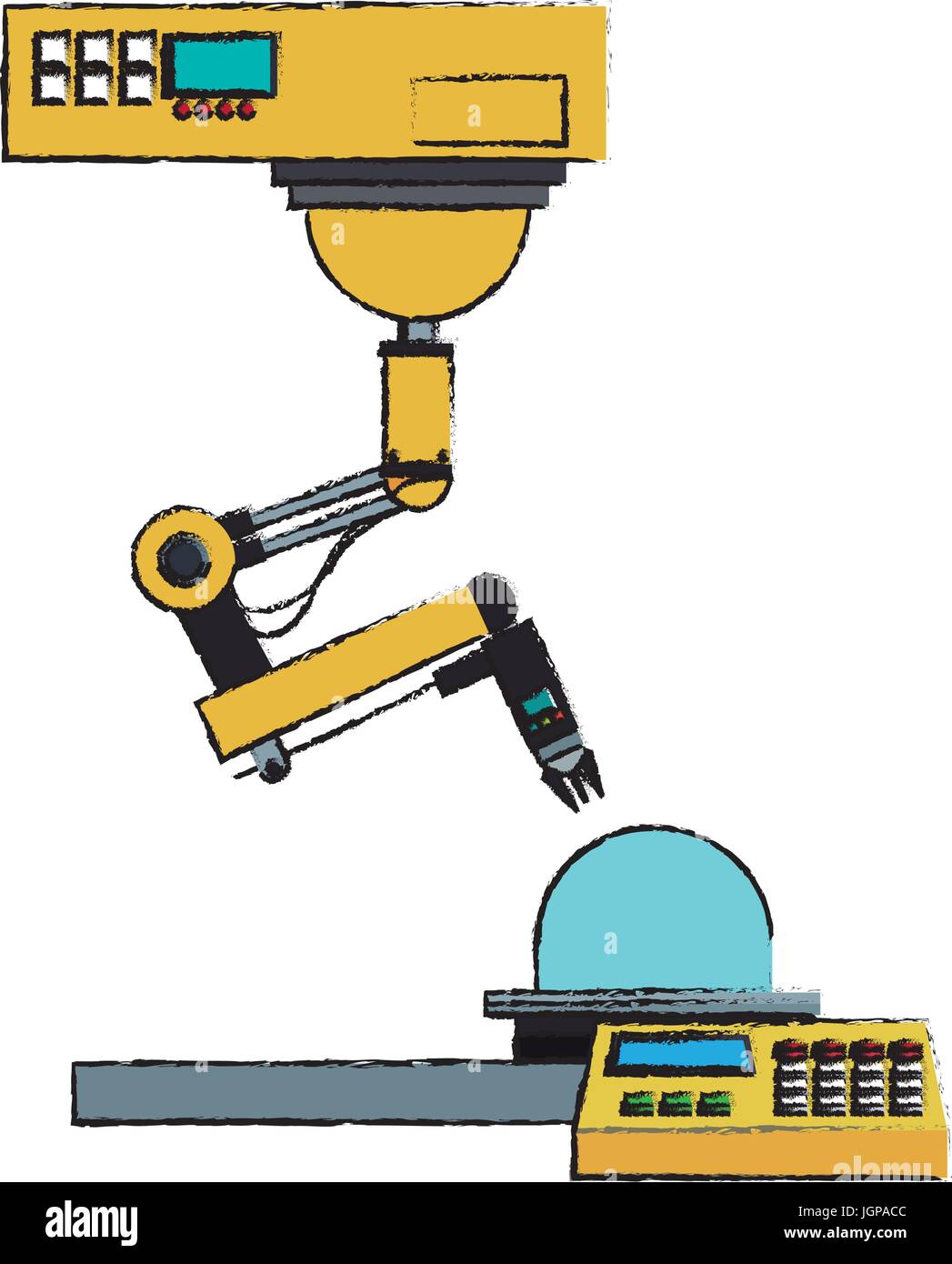 artificial intelligence machine at industrial manufacture factory ...