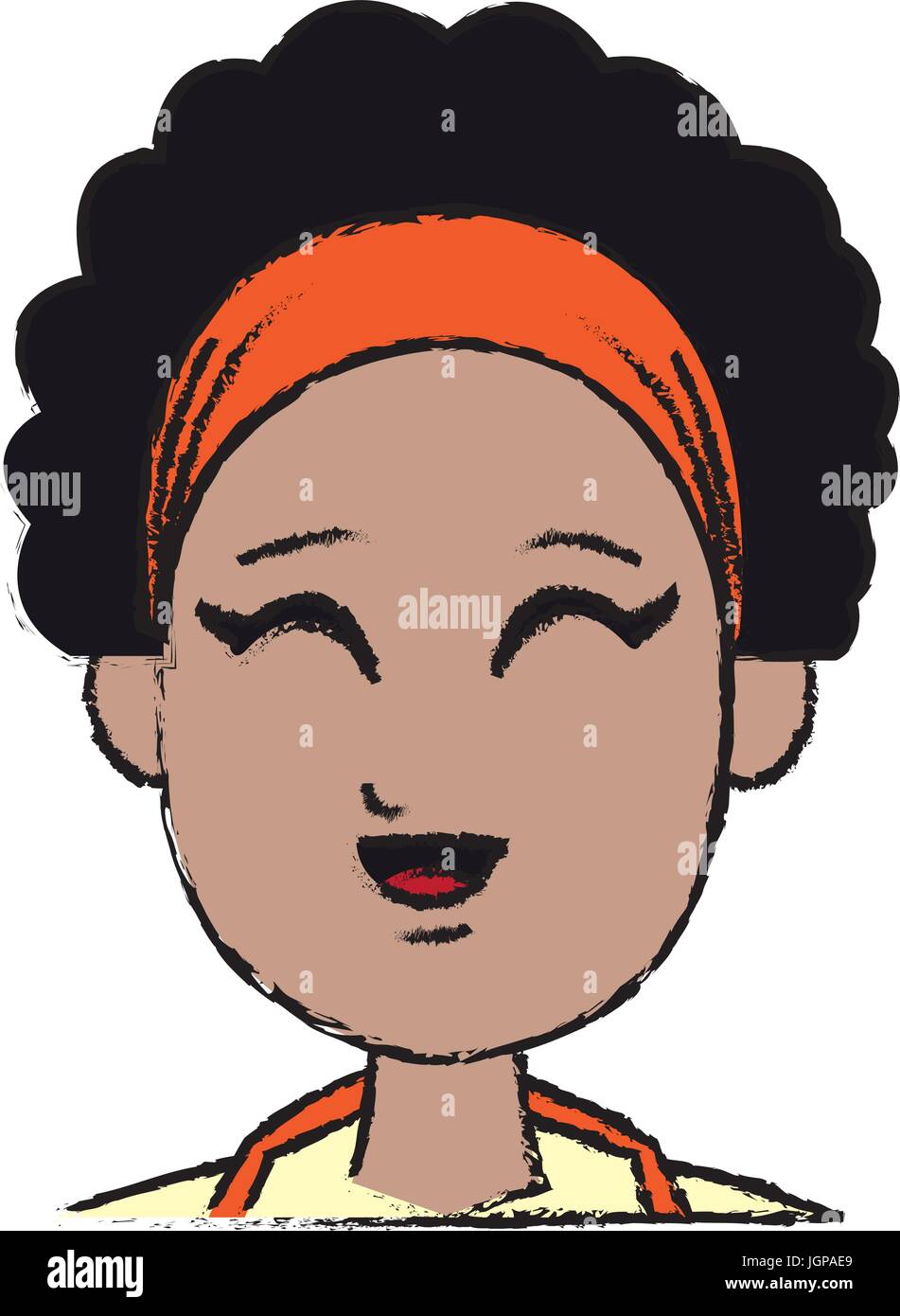 girl young smiling pretty cartoon vector illustration Stock Vector ...