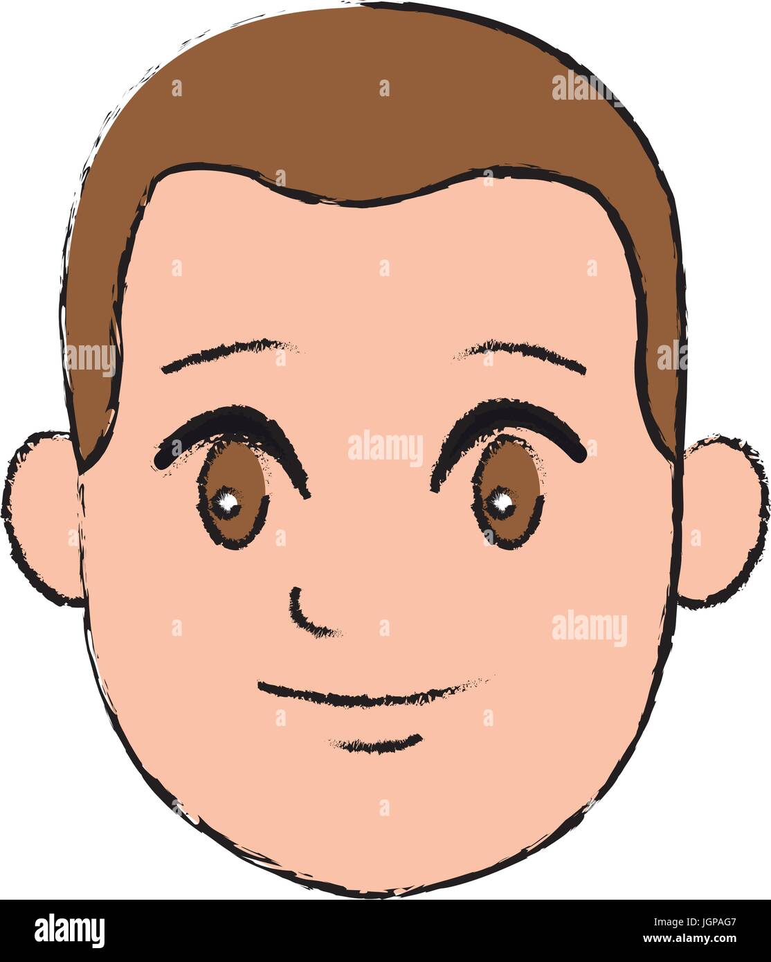 boy cartoon smiling child face vector illustration Stock Vector Image ...