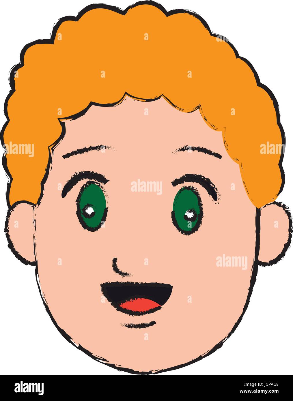 boy cartoon smiling child face vector illustration Stock Vector Image ...