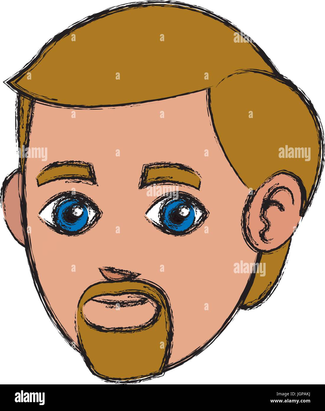 head beard man character design vector illustration Stock Vector Image ...