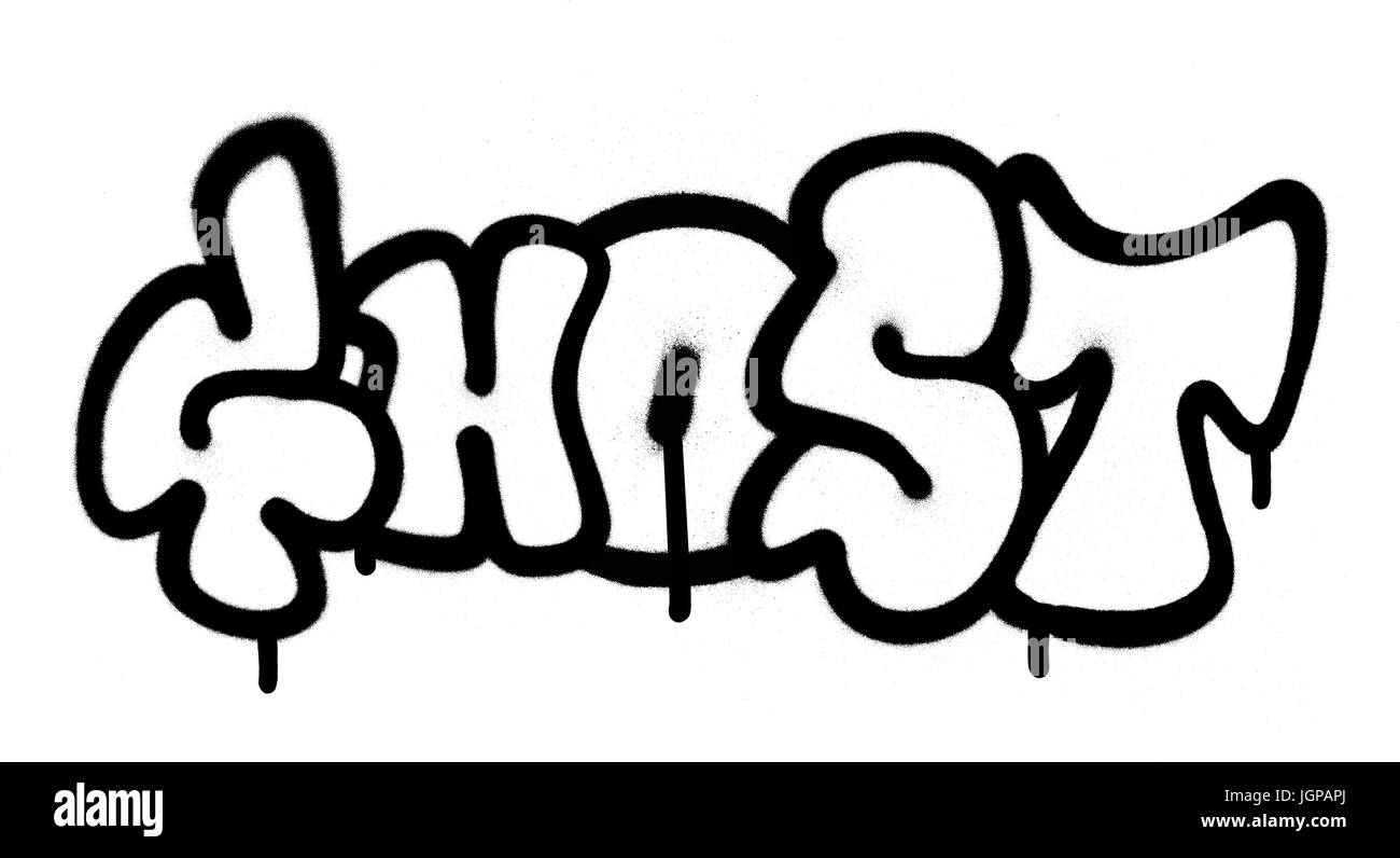 Graffiti fonts Black and White Stock Photos & Images - Alamy