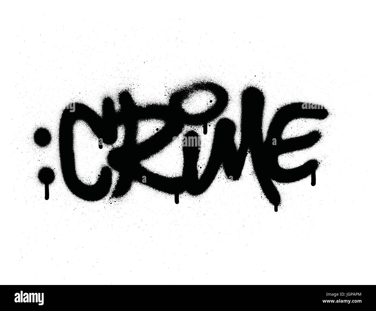 graffiti crime word sprayed in black on white Stock Vector Image & Art ...