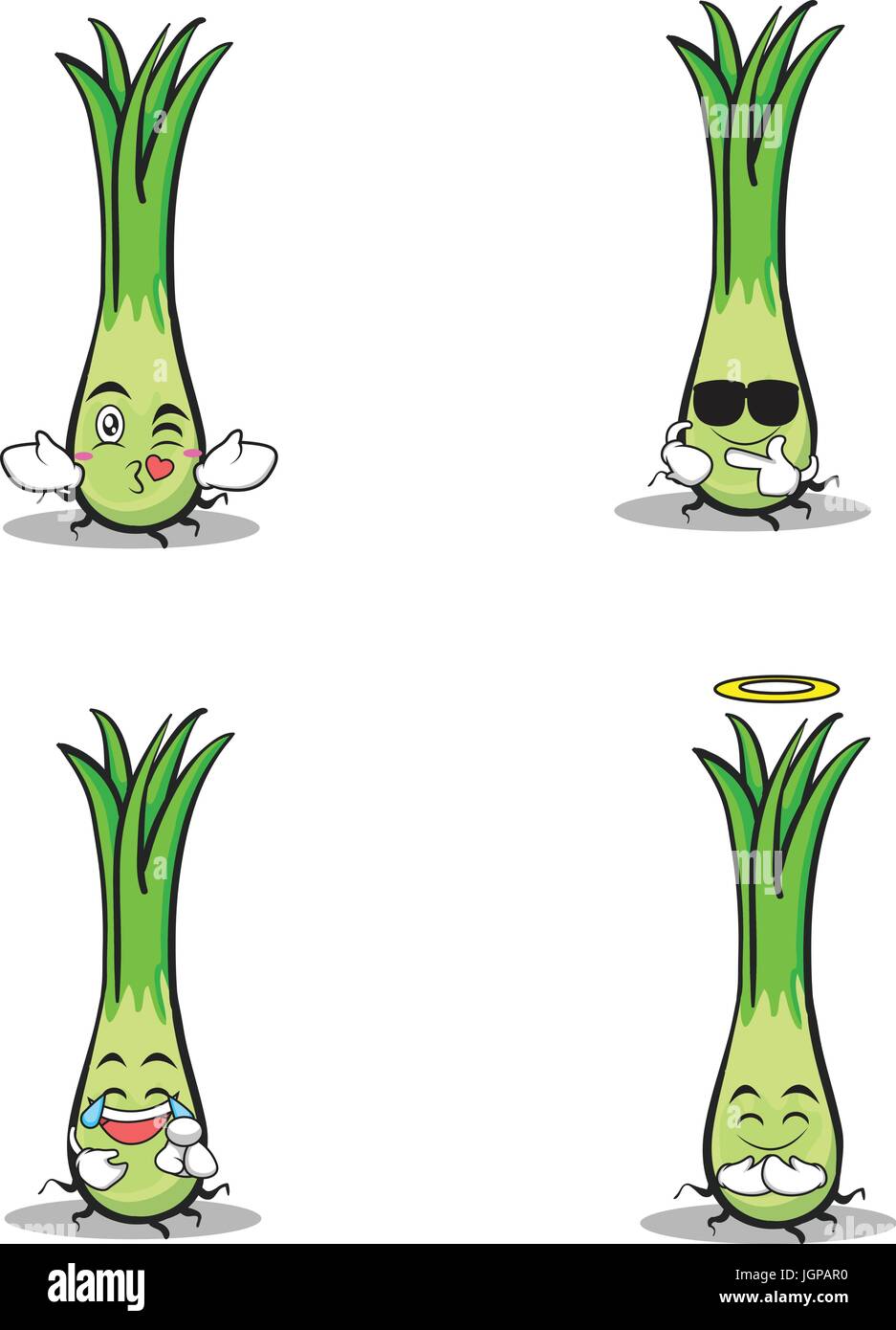 Collection of leek character set Stock Vector Image & Art - Alamy