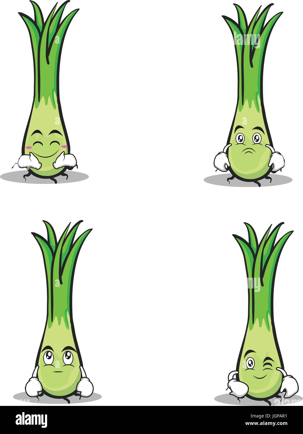 Leek character cartoon set collection Stock Vector Image & Art - Alamy