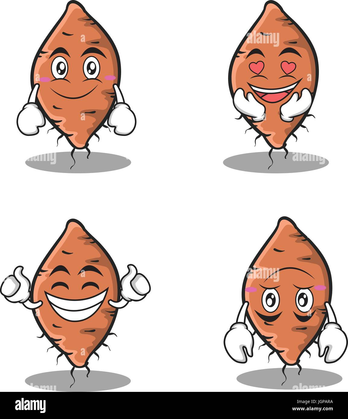 Set yam character cartoon collection Stock Vector Image & Art - Alamy