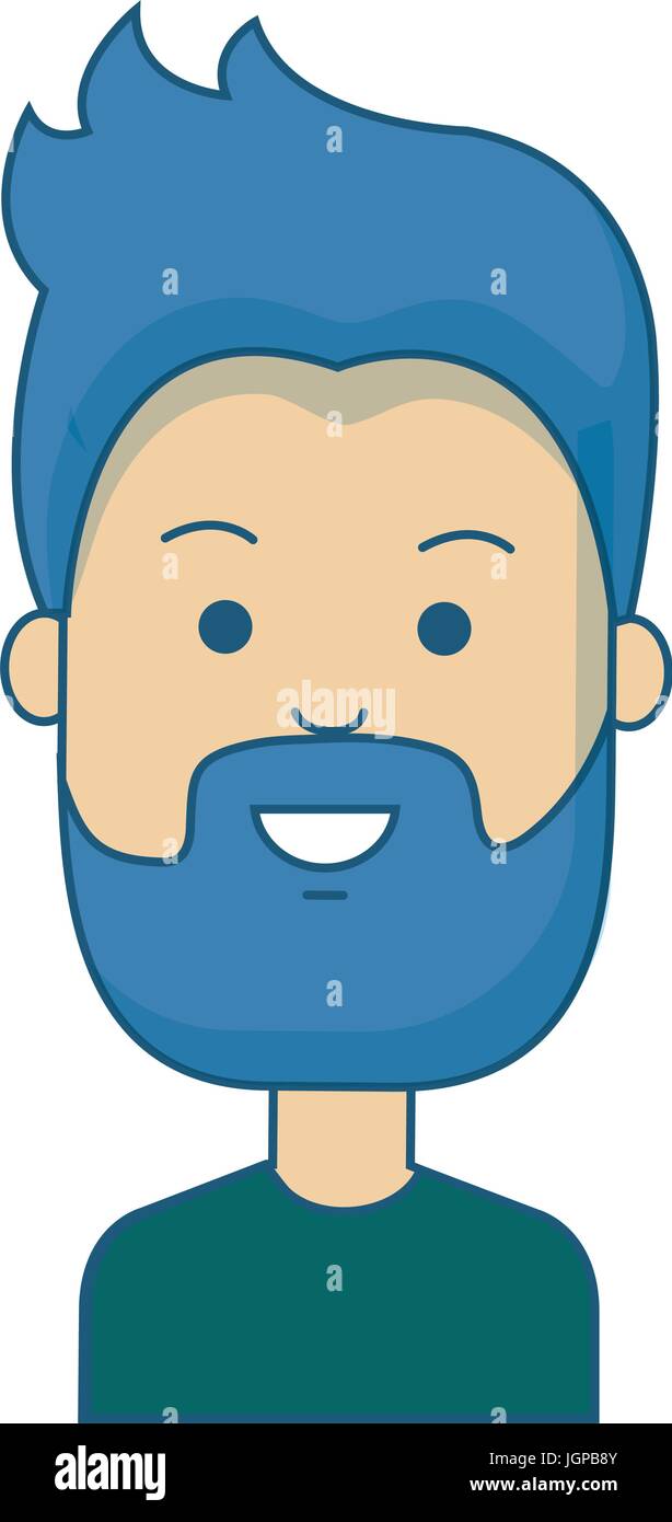 young man model avatar character vector illustration design Stock ...