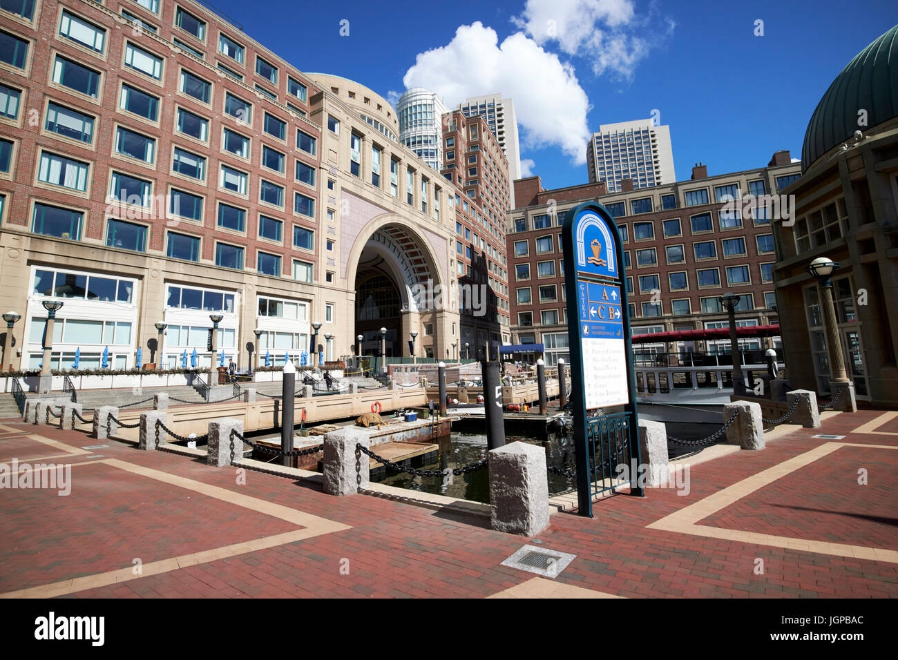 Rowes Wharf Boston waterfront USA Stock Photo - Alamy