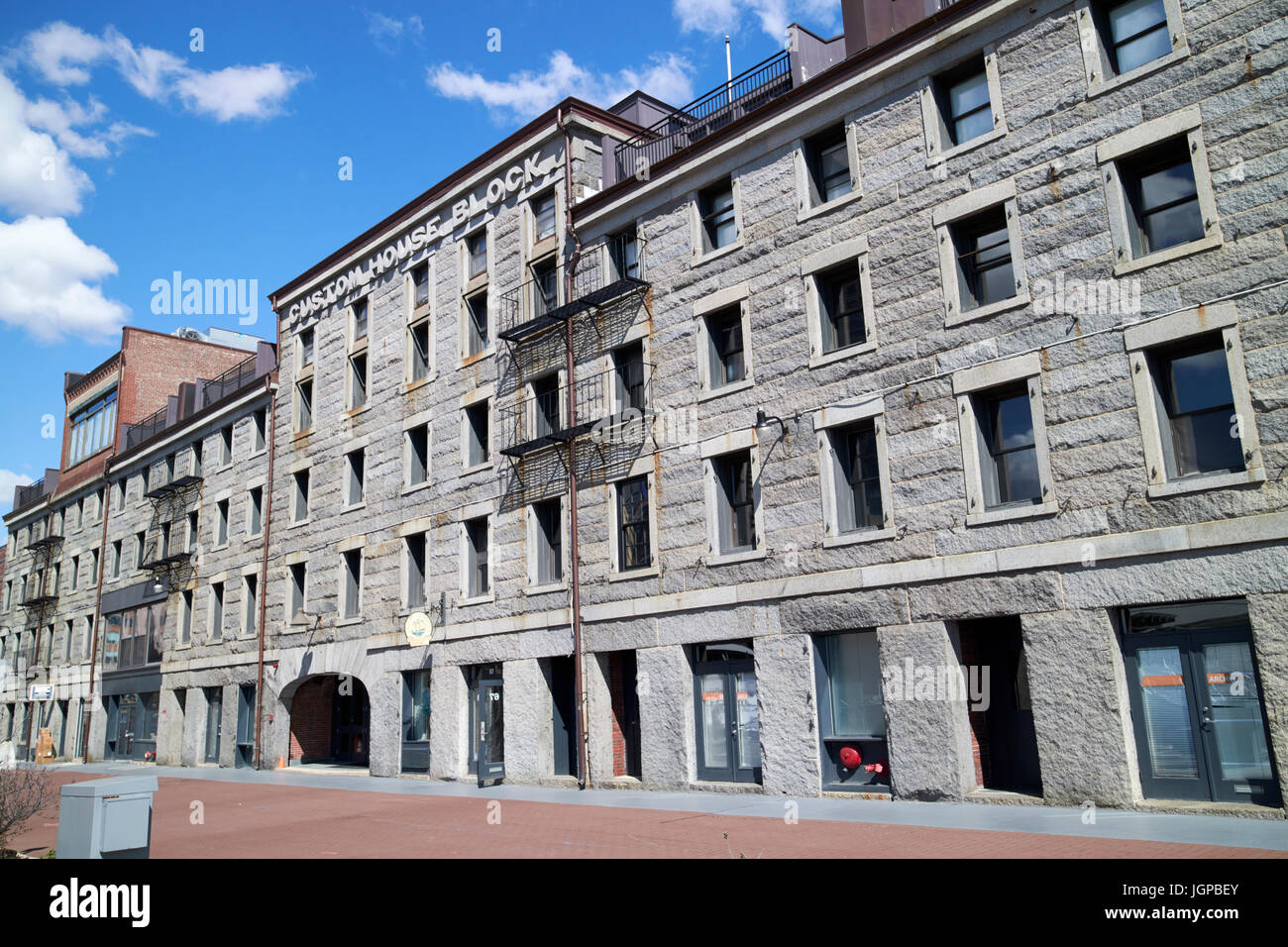 custom house block long wharf Boston USA Stock Photo - Alamy