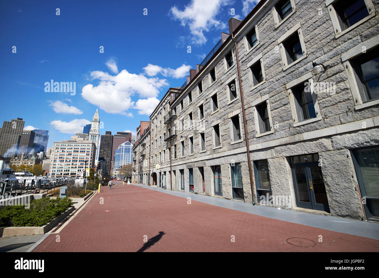 custom house block long wharf Boston USA Stock Photo - Alamy