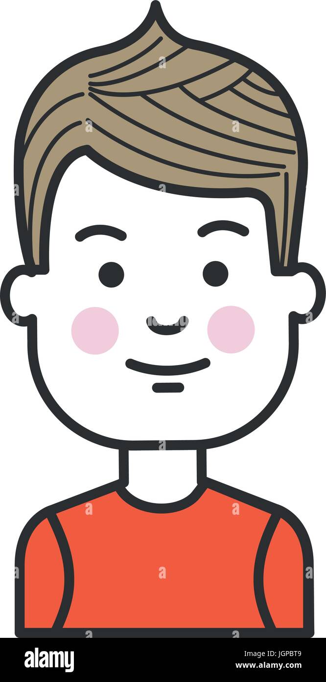young man model avatar character vector illustration design Stock ...
