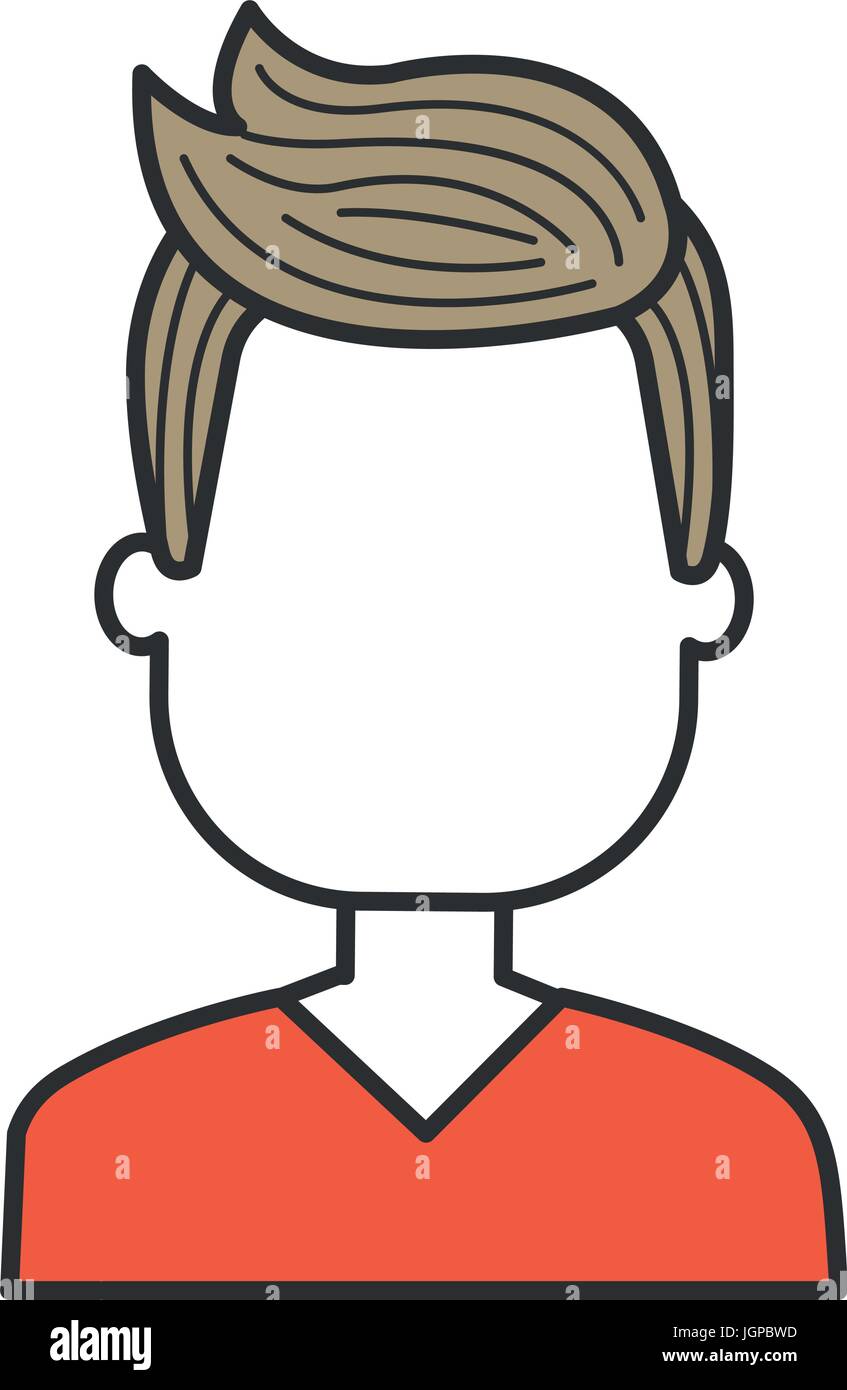 young man model avatar character vector illustration design Stock ...
