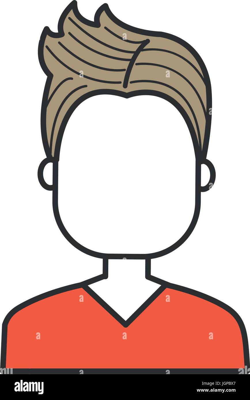 young man model avatar character vector illustration design Stock ...
