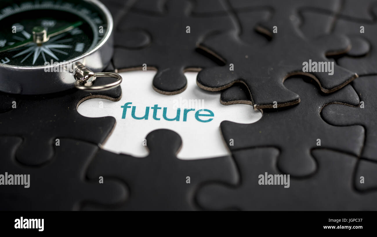Word future under jigsaw puzzle piece Stock Photo - Alamy