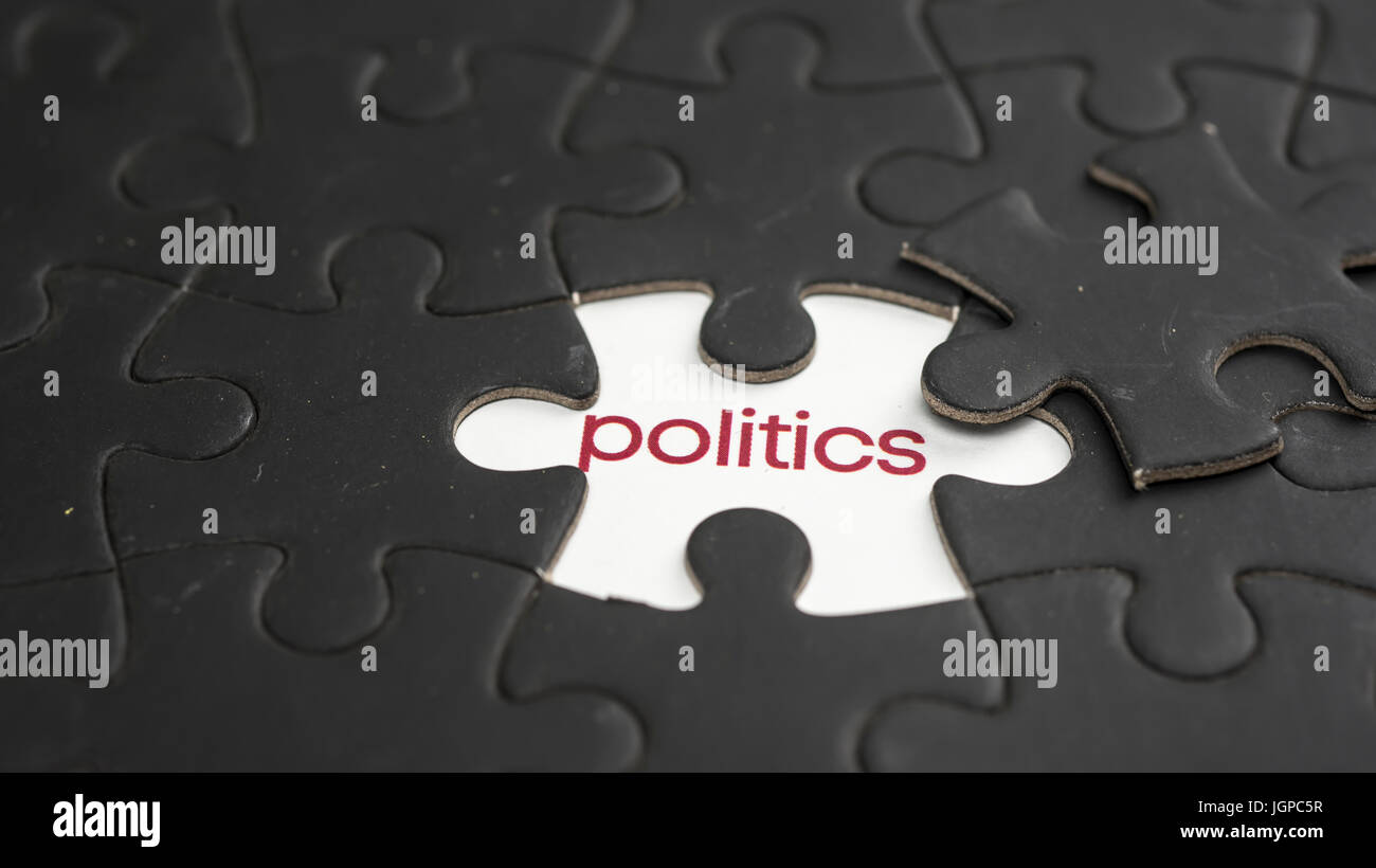 Word politics under jigsaw puzzle piece Stock Photo - Alamy