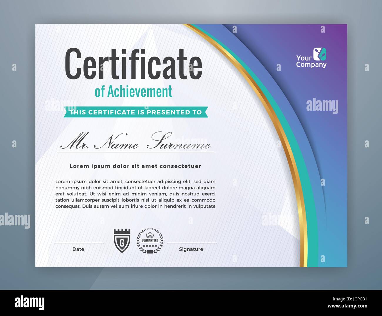 Multipurpose Modern Professional Certificate Template Design for Print ...