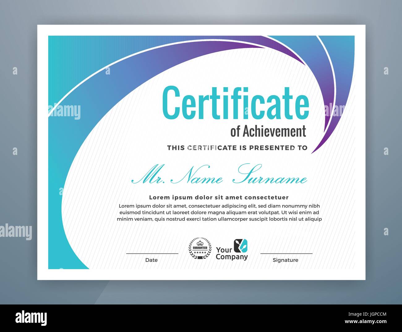 Multipurpose Modern Professional Certificate Template Design for Print ...