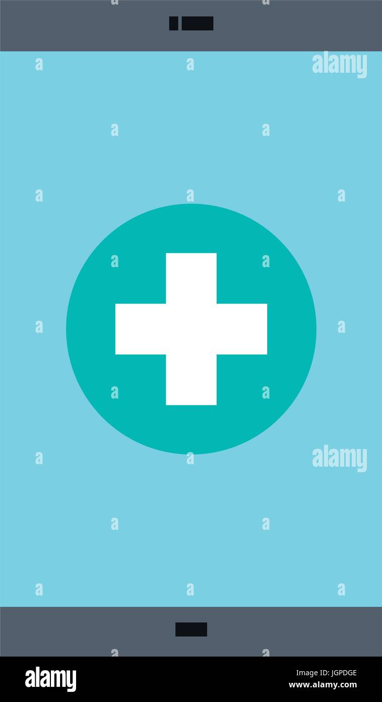 smartphone device with medical app Stock Vector Image & Art - Alamy