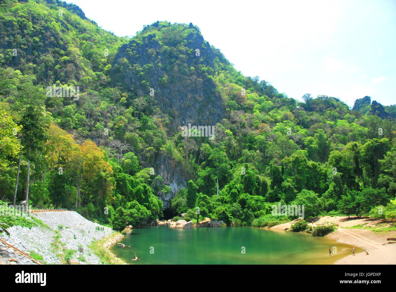 The entrance to Kong Lor Cave in Central Laos Stock Photo - Alamy