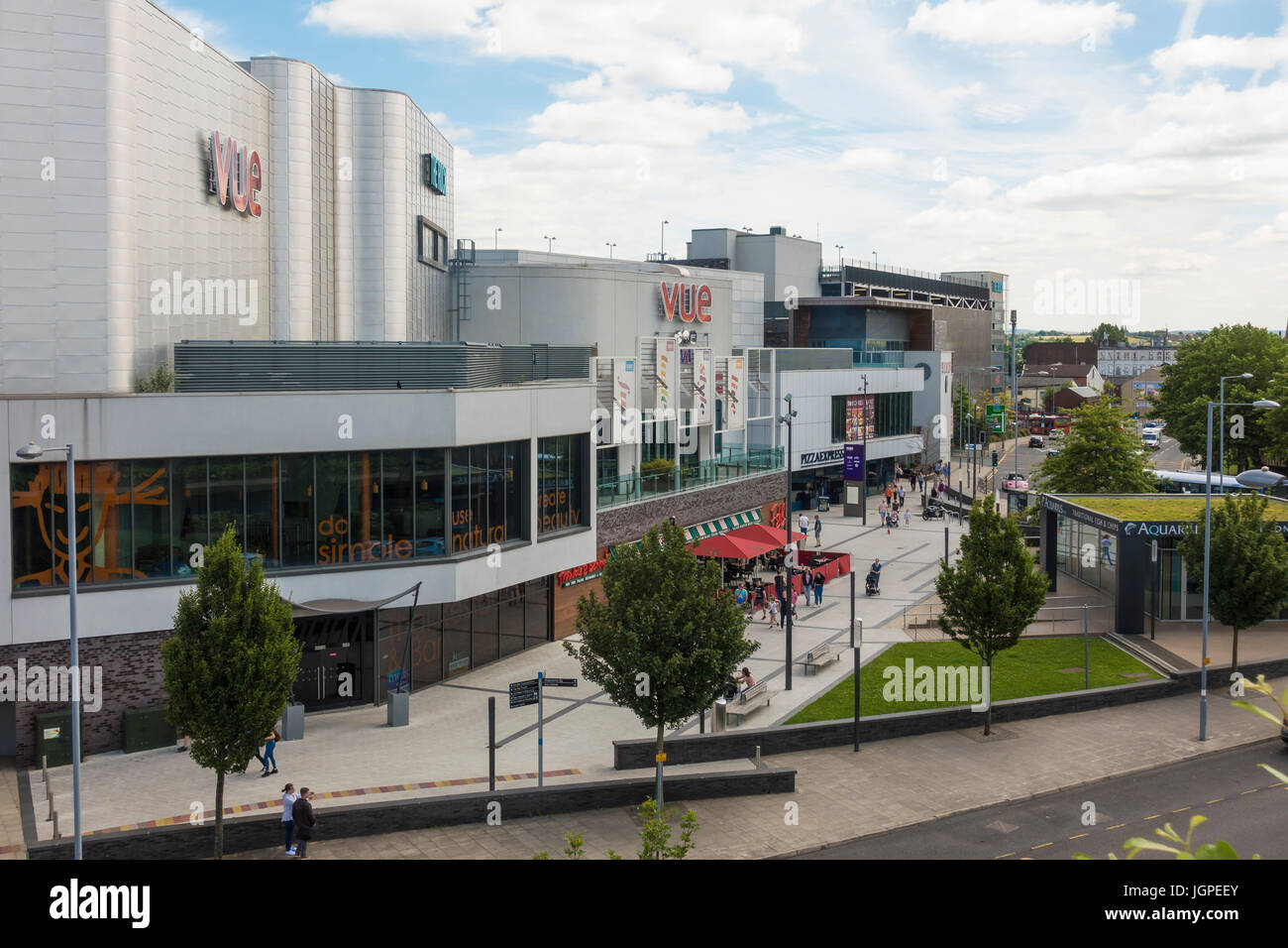 The Rock shopping and entertainment complex in Bury, Lancashire Stock ...