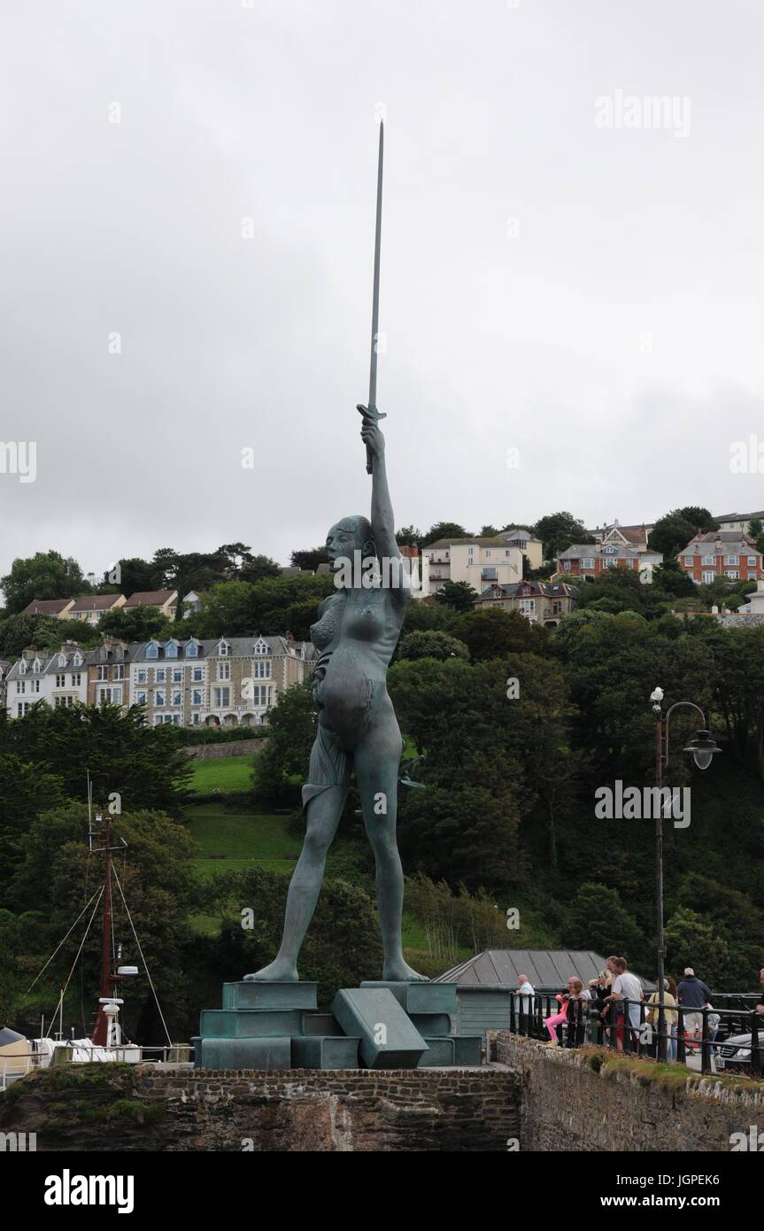 Damien Hirst's sculpture, Verity in Ilfracombe, Devon Stock Photo - Alamy