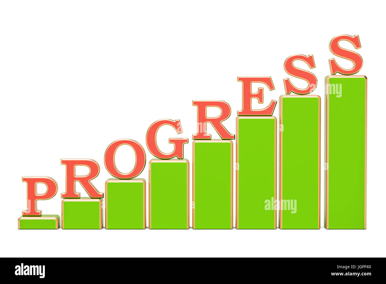 progress concept, 3D rendering isolated on white background Stock Photo ...