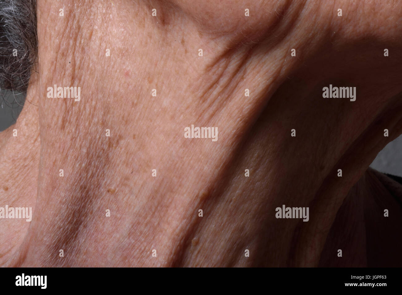 Wrinkles on the neck hi-res stock photography and images - Alamy