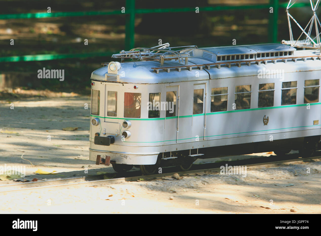 Miniature replica train of real train in Spain Stock Photo - Alamy