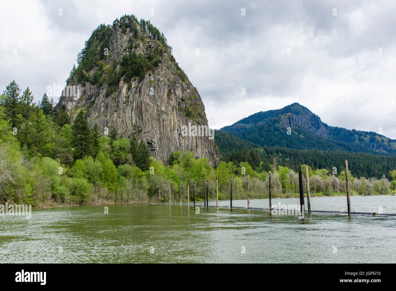 Beacon Rock on the Columbia RIver is a popular destination as it ...