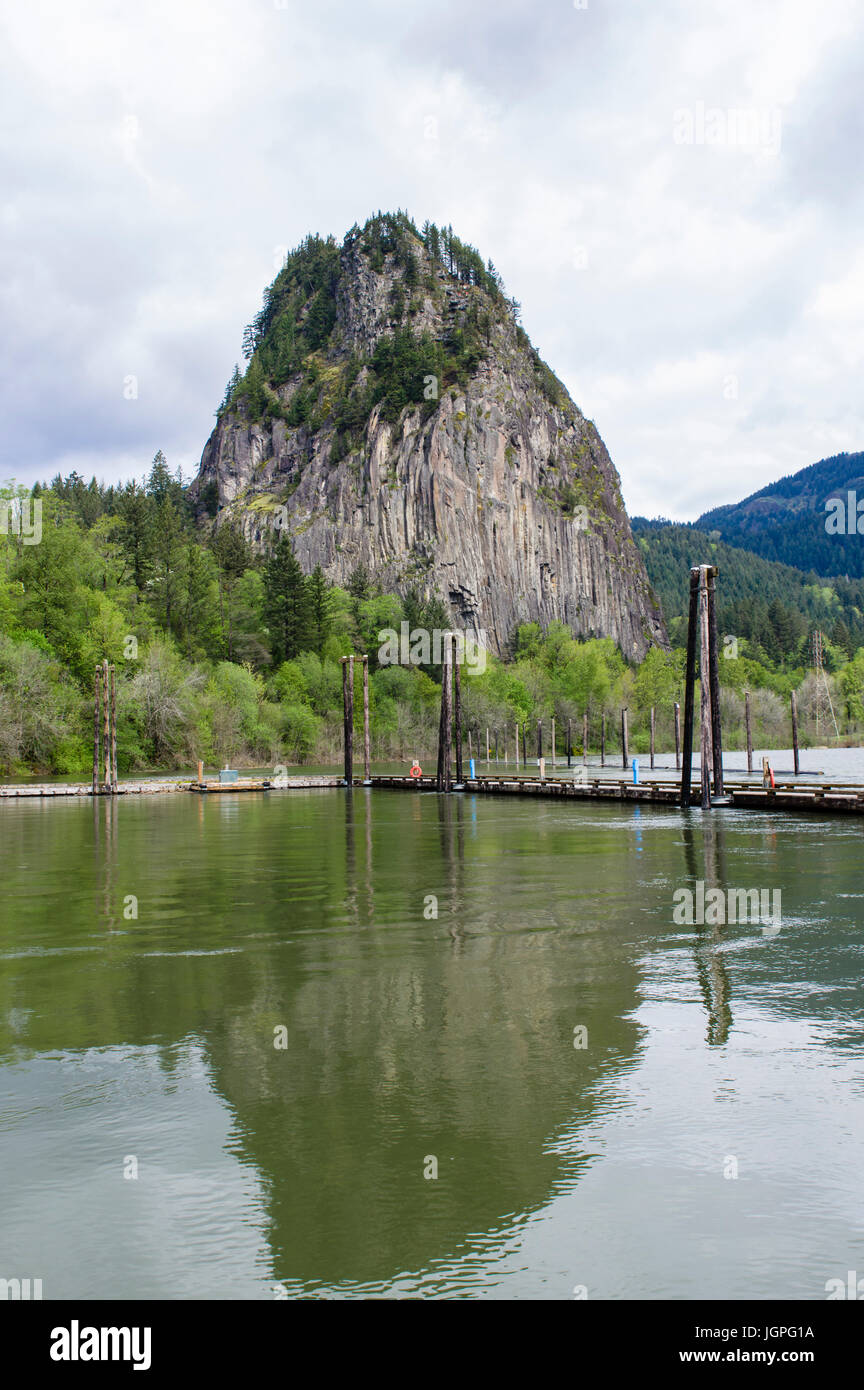 Beacon Rock on the Columbia RIver is a popular destination as it ...