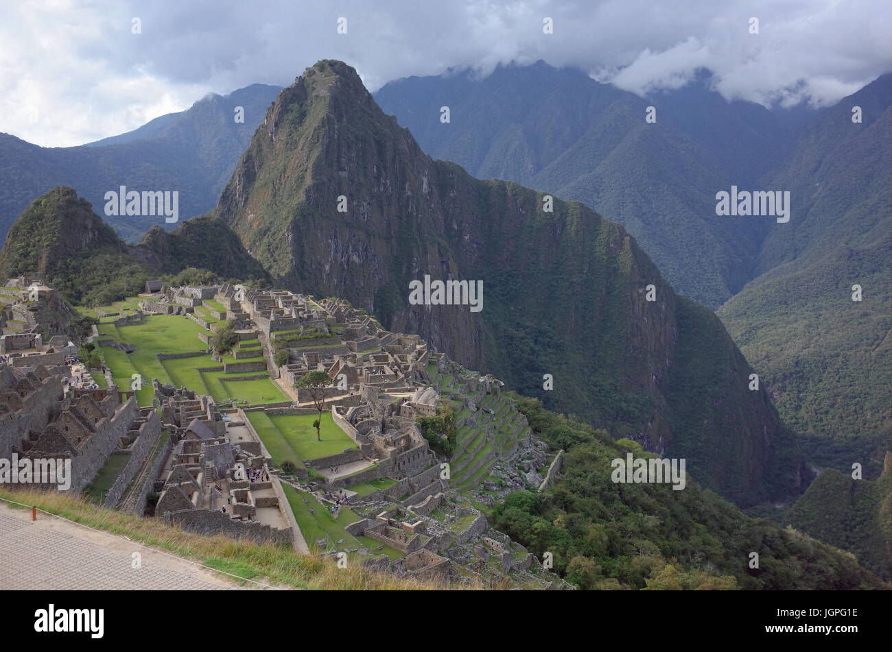 The famous view of Machu Picchu Stock Photo - Alamy