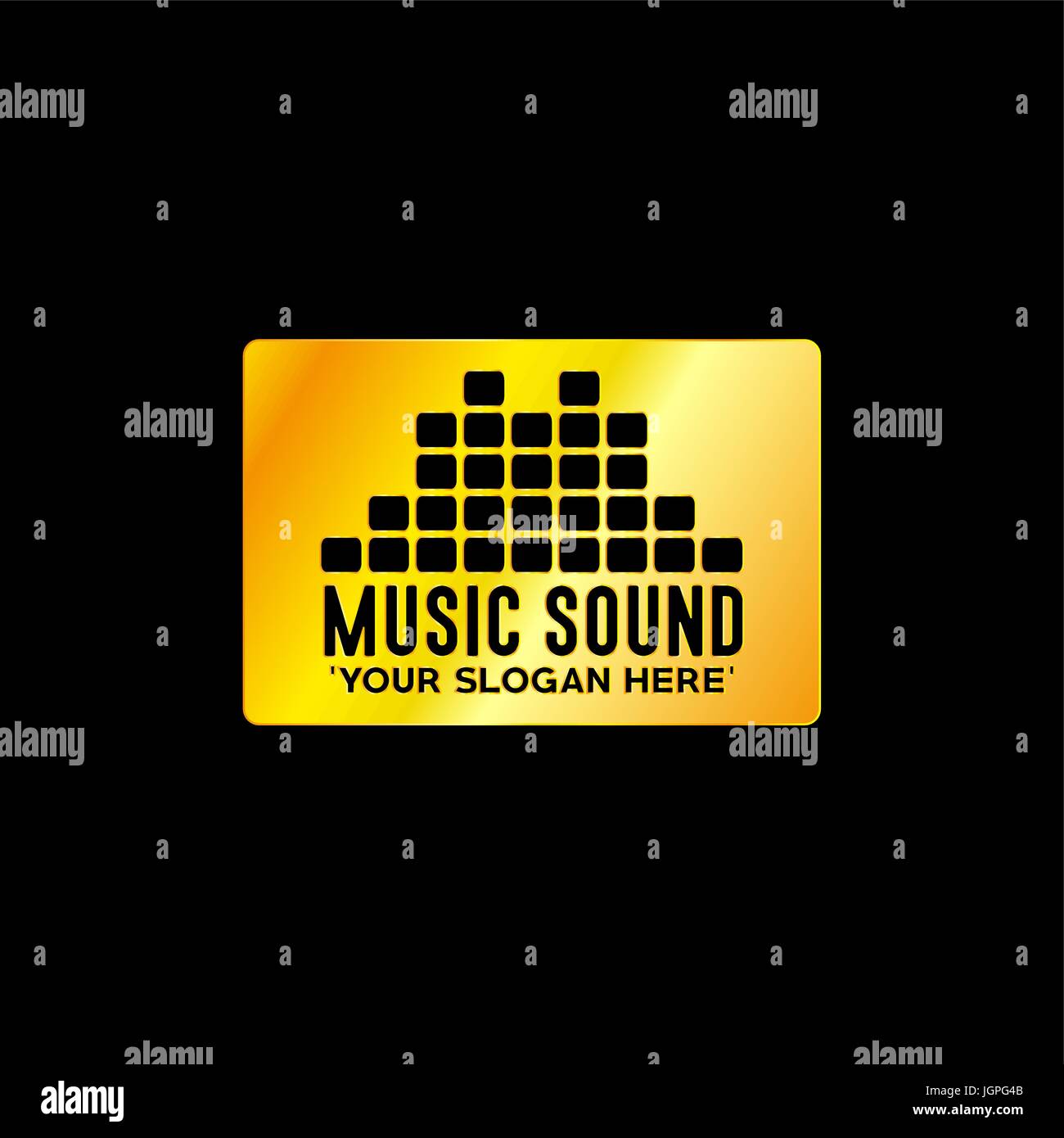 Golden music Stock Vector Images - Alamy