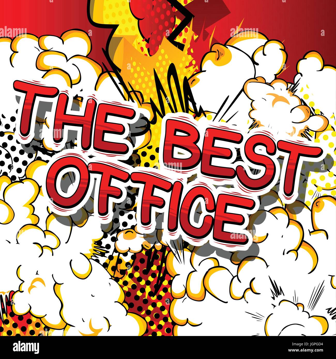 The Best Office - Comic book style phrase on abstract background Stock ...